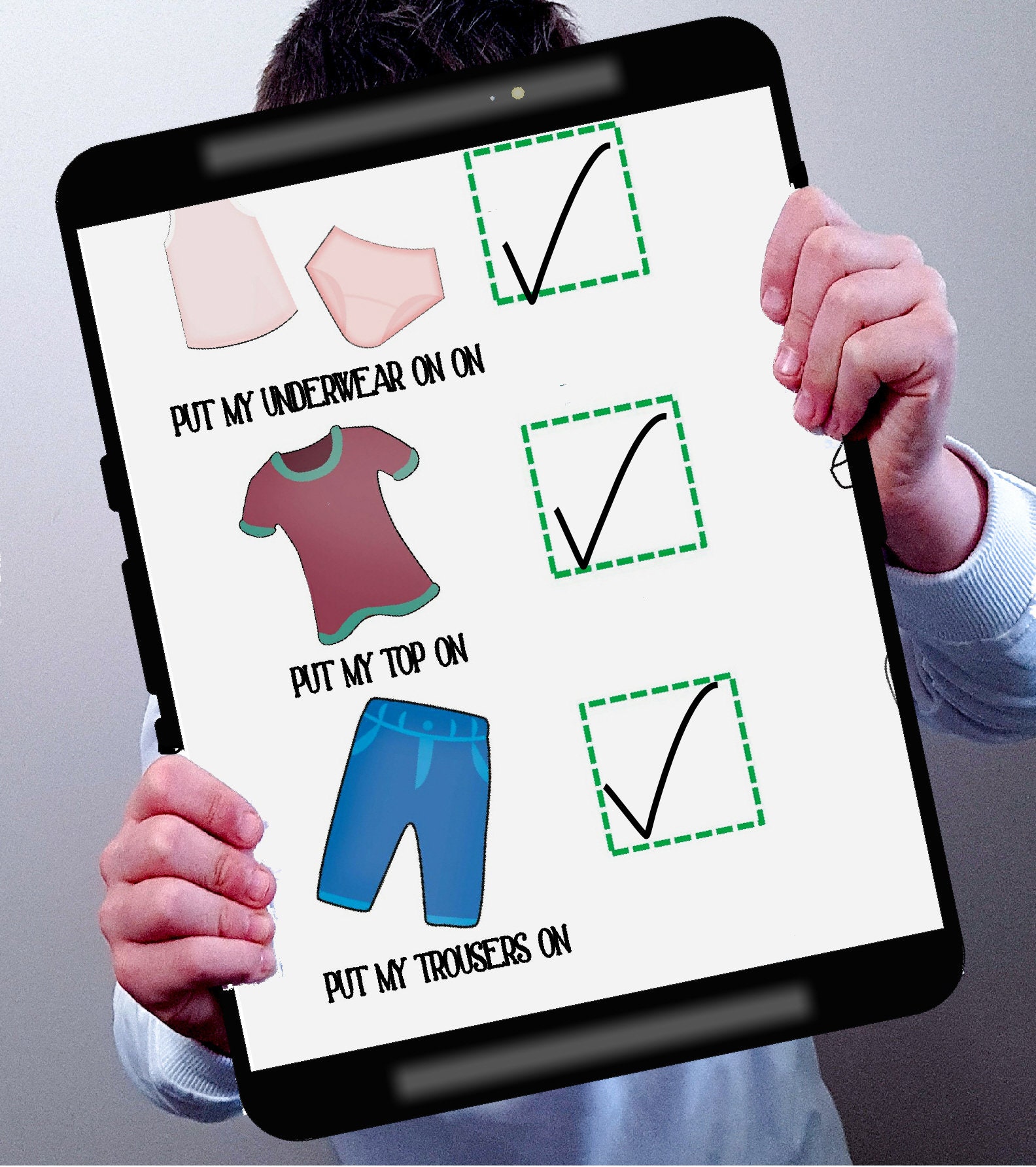 Morning Routine Get Dressed Checklist Ready for School - Etsy