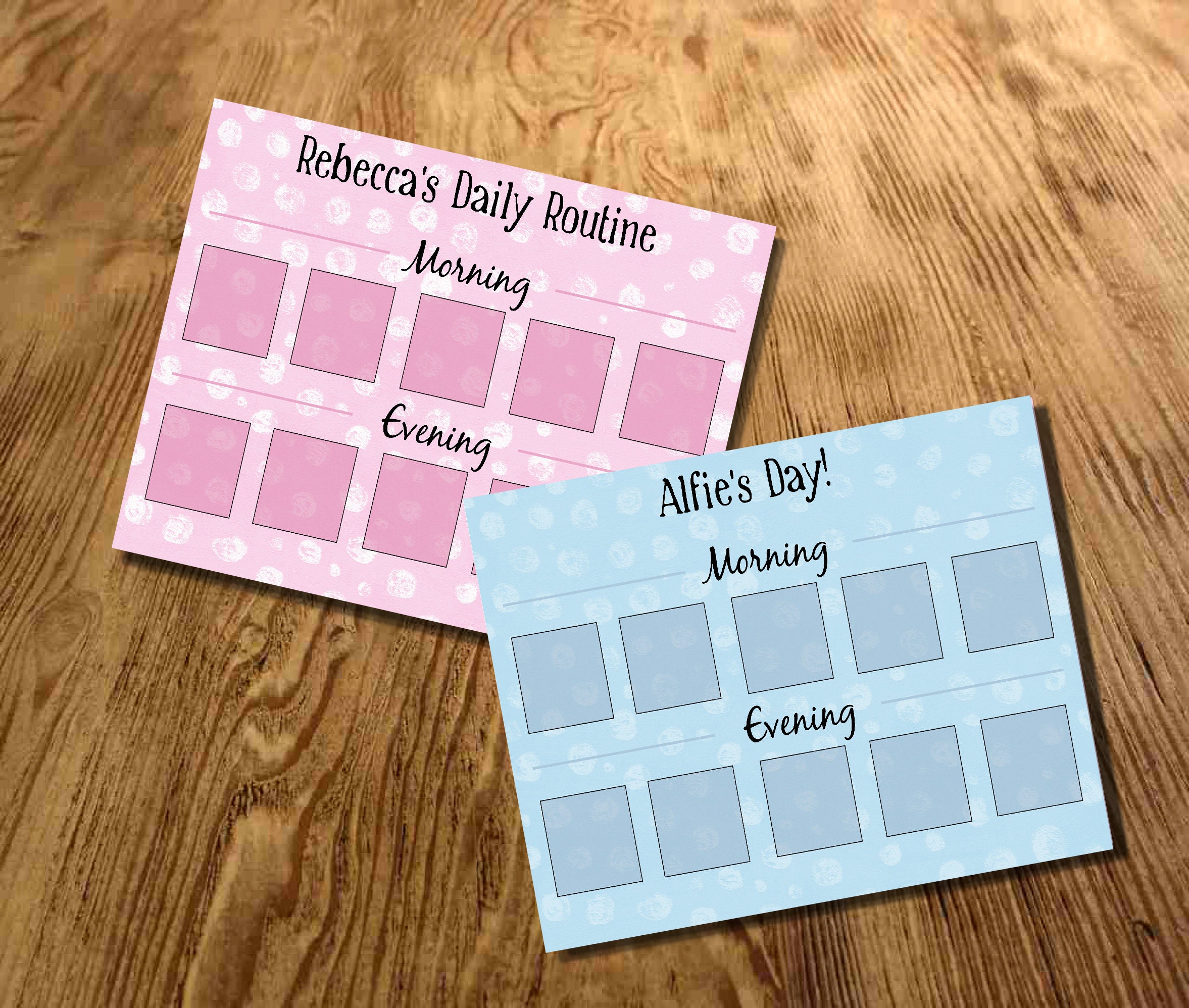 Kids Daily Routine Custom Reward Chart DIY Editable | Etsy