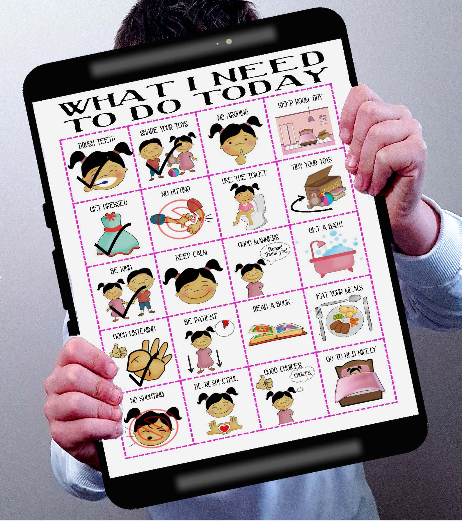 Girls Daily Routines Download Printable Kids Planner - Etsy