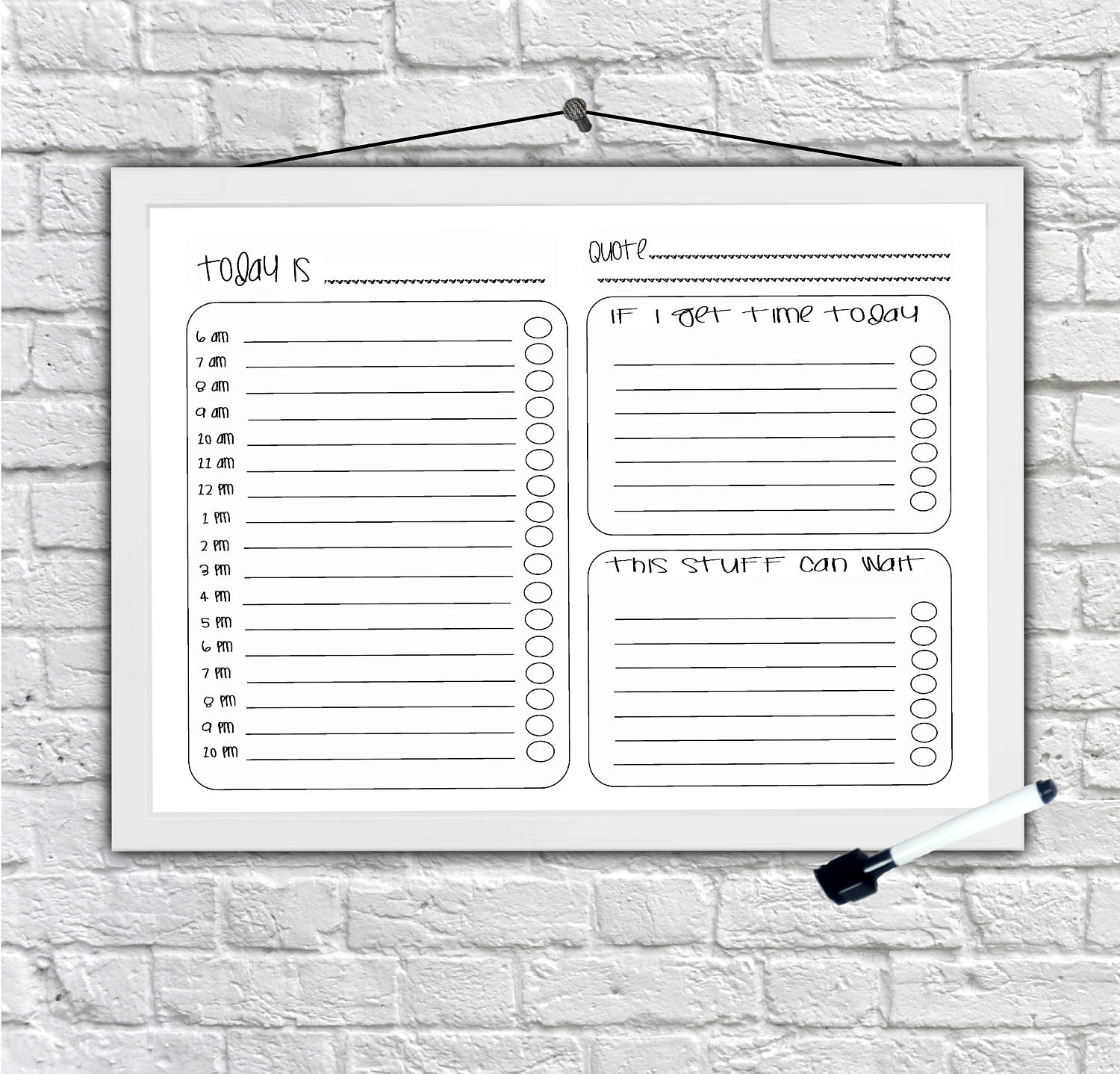 Hourly Planner TO DO Daily Schedule time management | Etsy