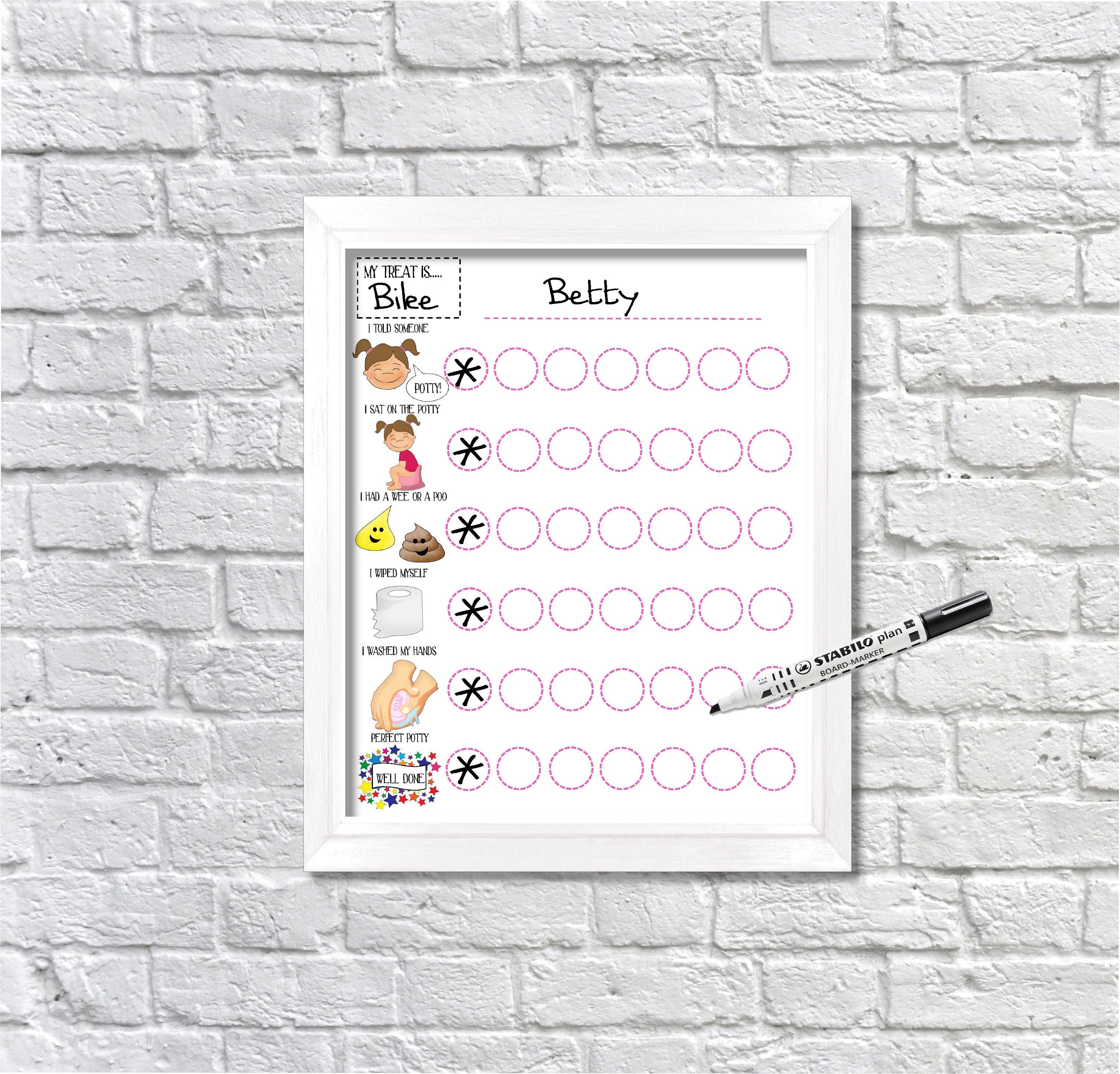 Paper & Party Supplies Calendars & Planners reading chart potty ...