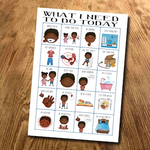 Boys, Routine Chart, Kids Daily Planner, Kids Routine Chart, Visual ...