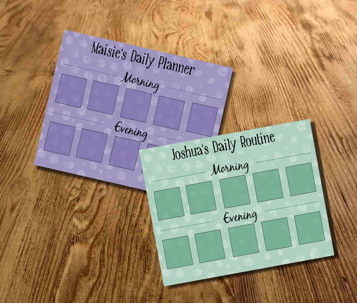 Kids Daily Routine Custom Reward Chart DIY Editable | Etsy
