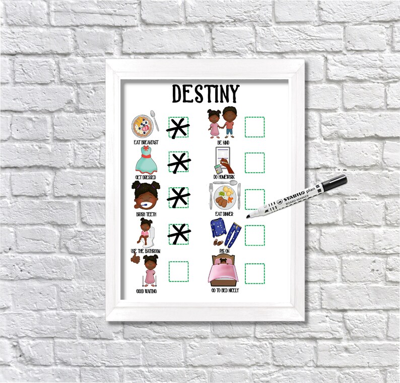 Kids Reward Chart Editable Routine Chart Behaviour Chart | Etsy