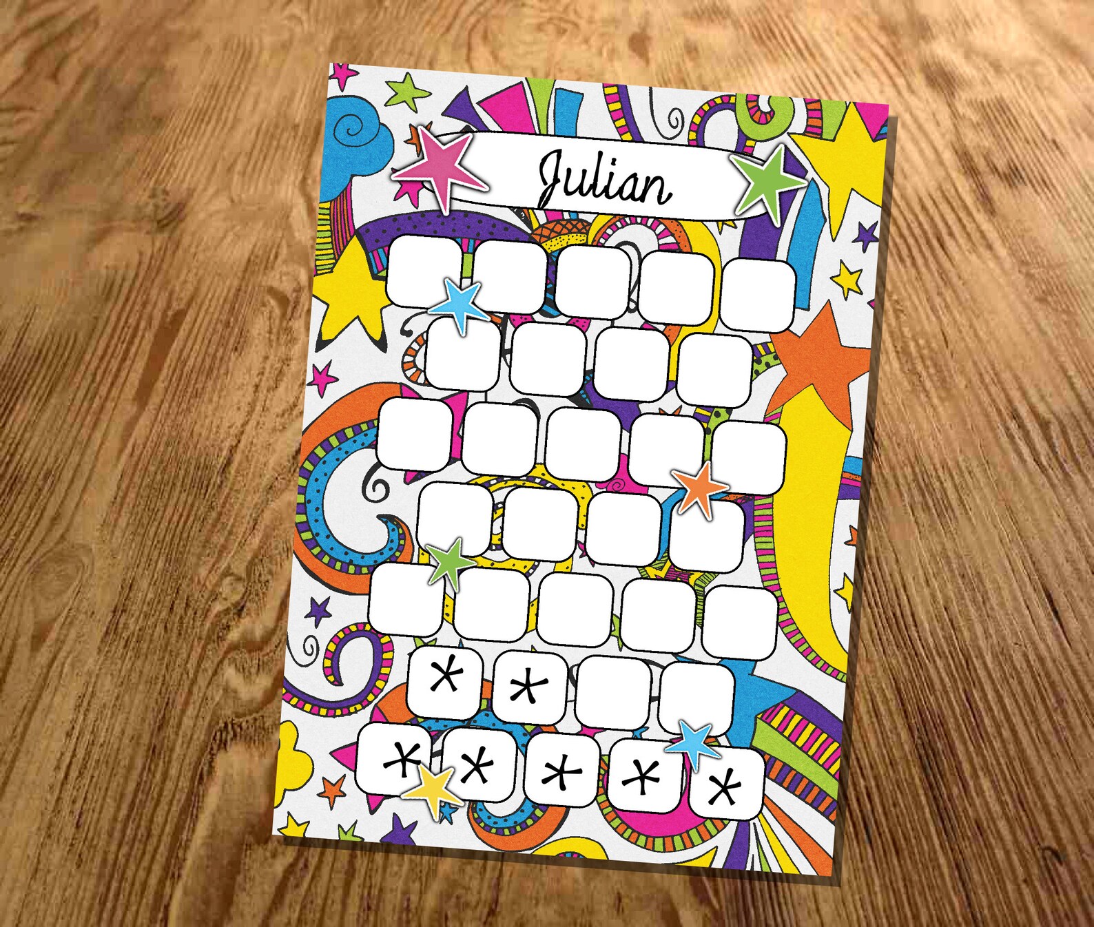 Kids Sticker Chart Star Chart Reward Chart Good Behaviour - Etsy