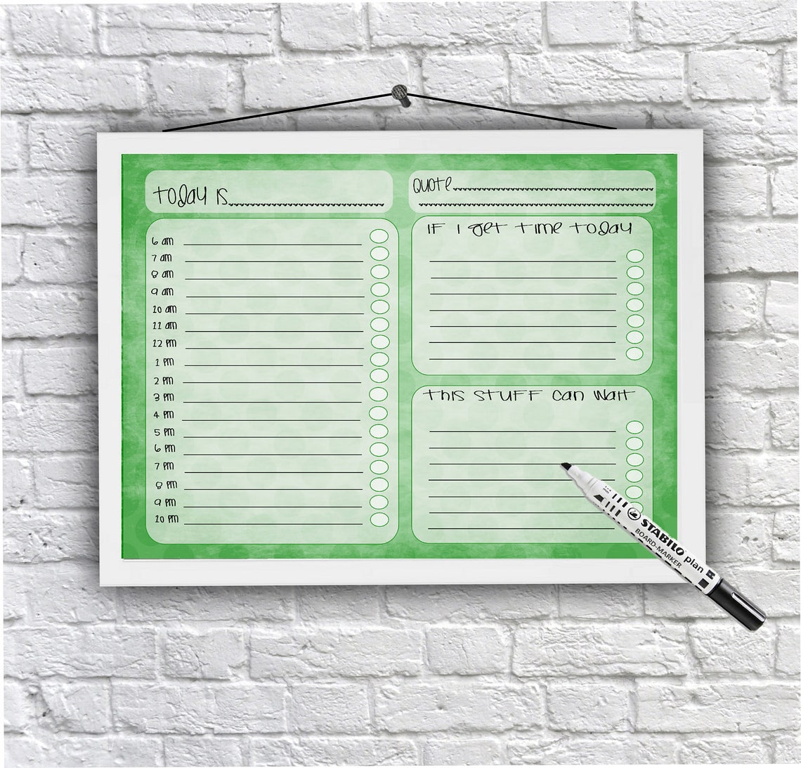 Daily Schedule Time Management Reusable Task List Download - Etsy