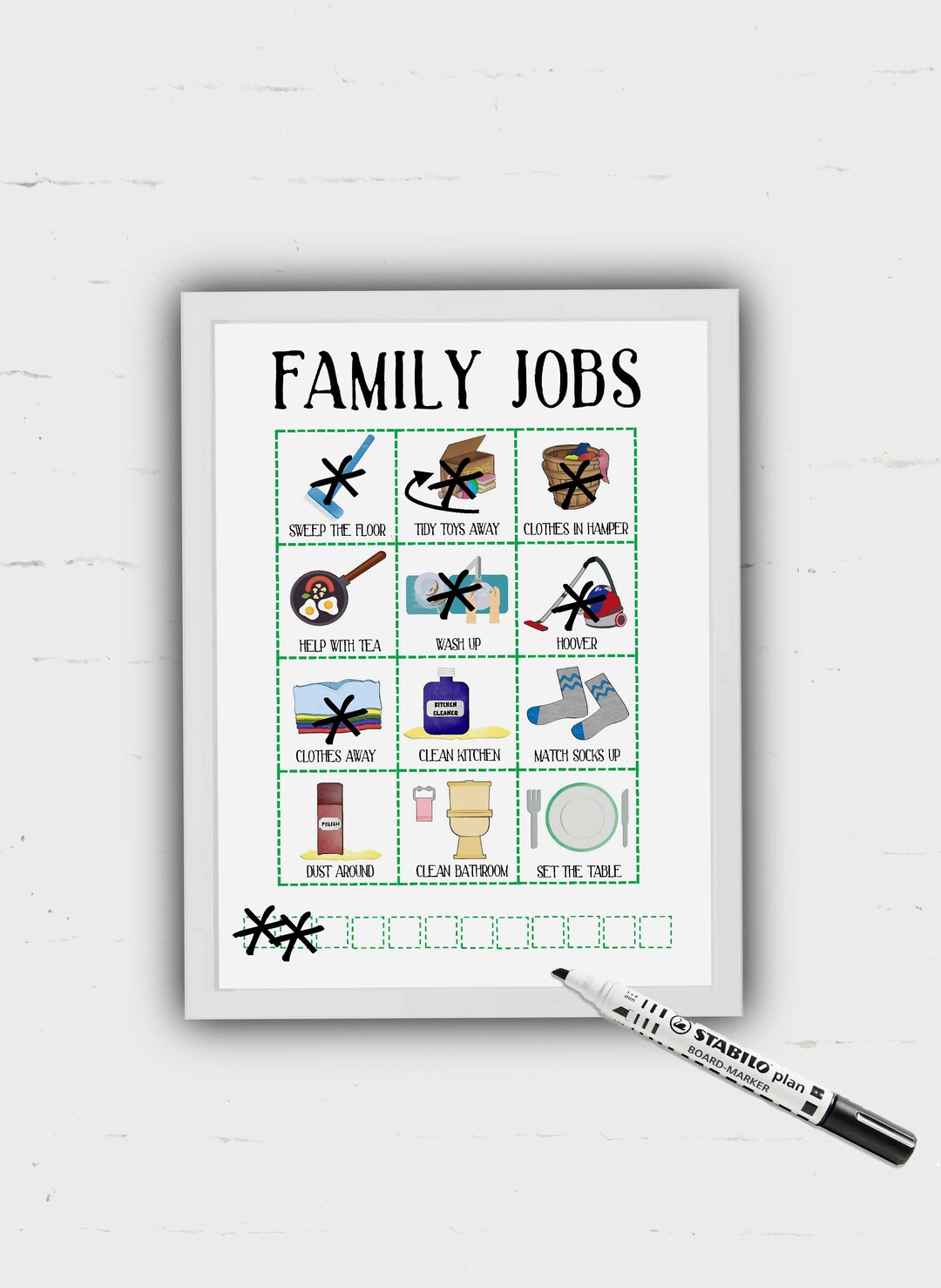 Chore Chart, Kids Chore Cards, Command Wall, Kids Jobs, Kids Planner ...