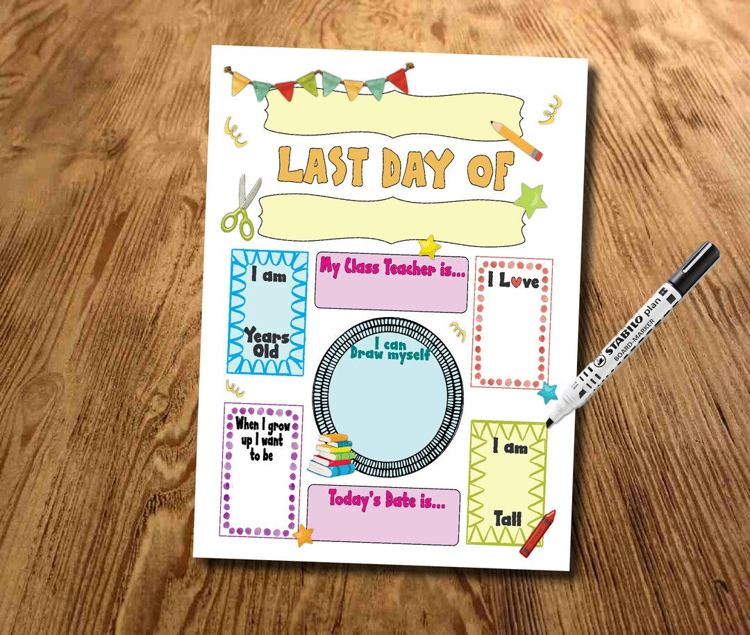 Last Day of School, Photo Props, Last Day Sign, Memory Board, Nursery ...