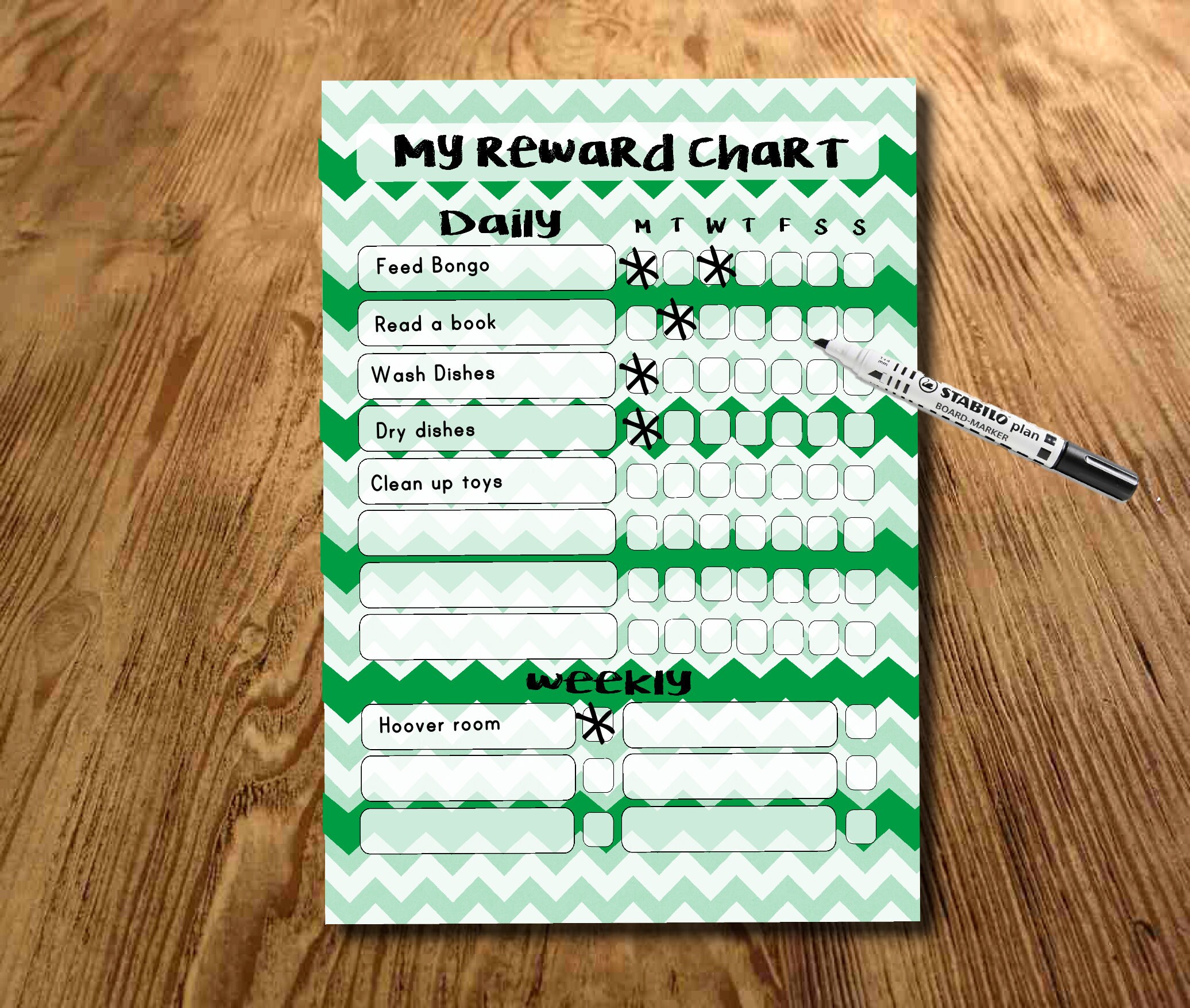 Reward Chart Printable Download Editable Star Chart - Etsy UK