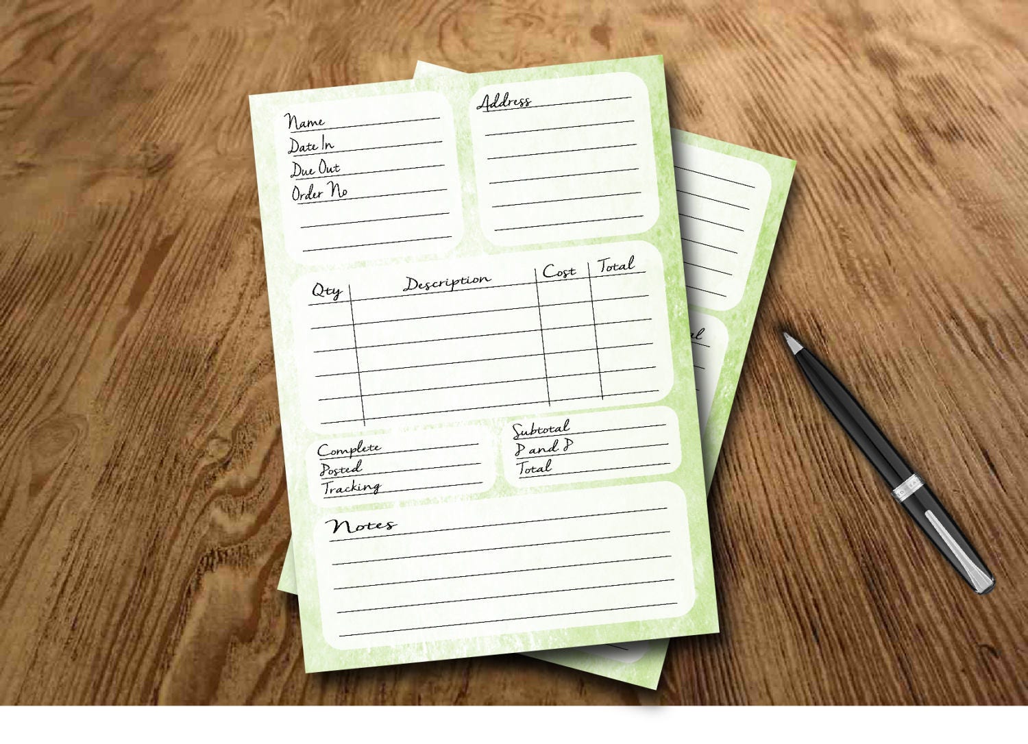 Printable Order Detail Sheet A4 11.6 X 8.2 Inches Download | Etsy