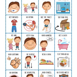 Boys, Routine Chart, Kids Daily Planner, Kids Routine Chart, Visual ...