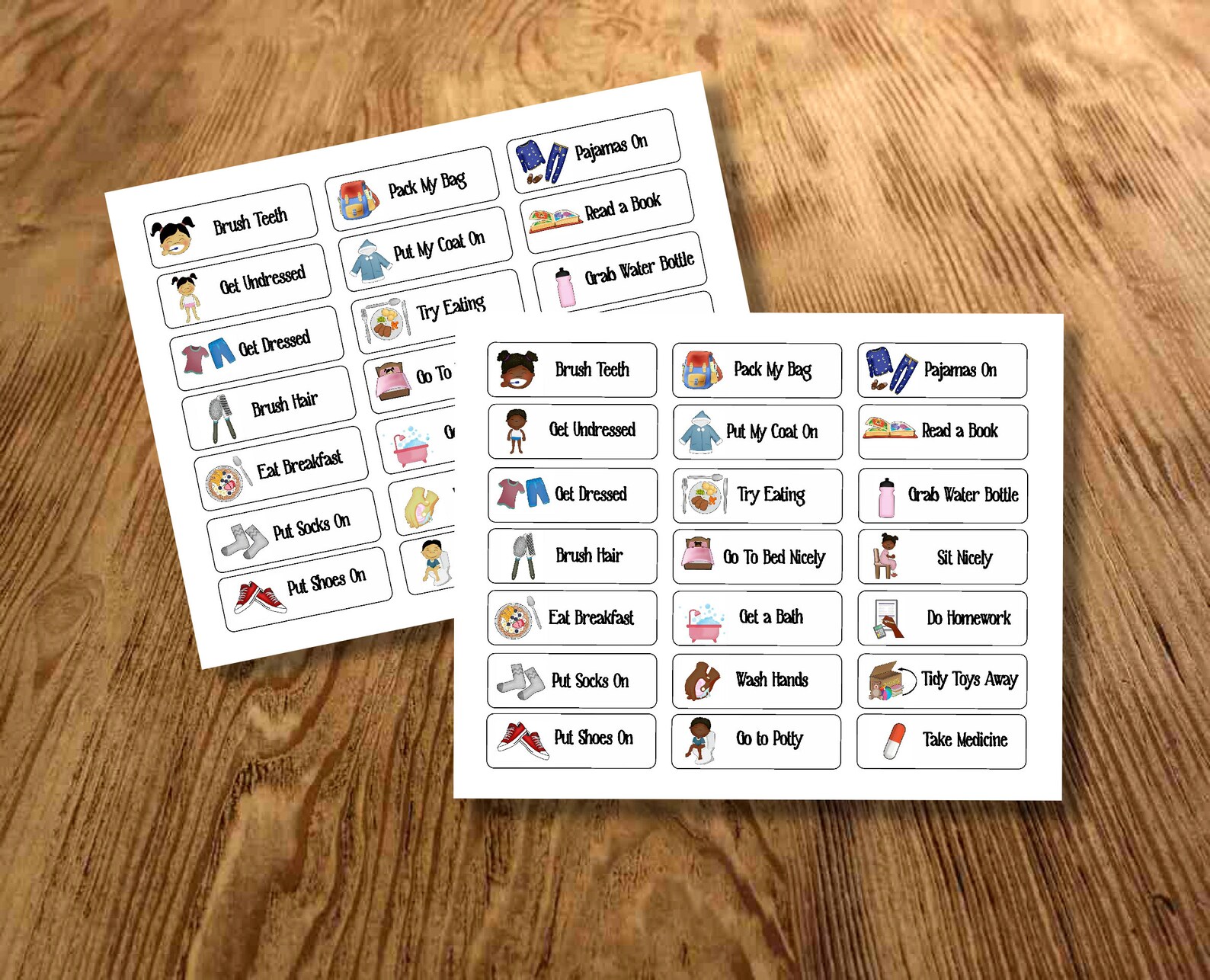 Kids Routine Chart Editable Printable Customised Reward | Etsy