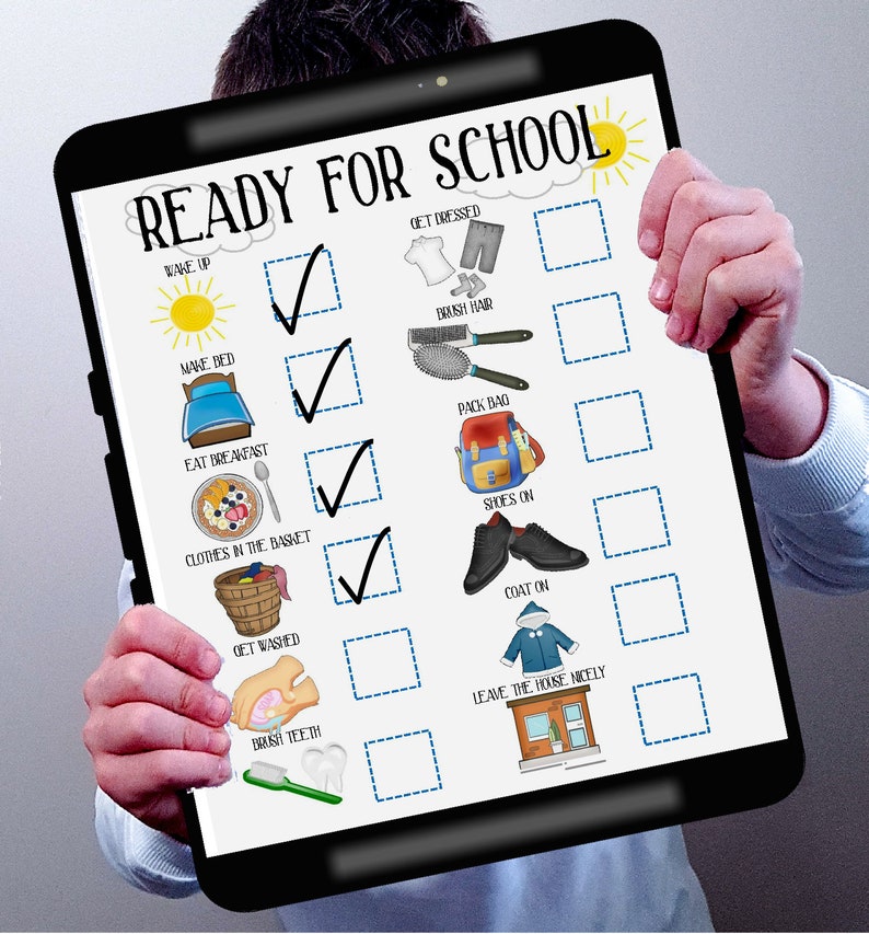 Morning Routine Chart Boys School Routine Chart Morning - Etsy