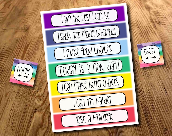 Behaviour Chart Behaviour Ladder Peg Chart Kids Traffic - Etsy