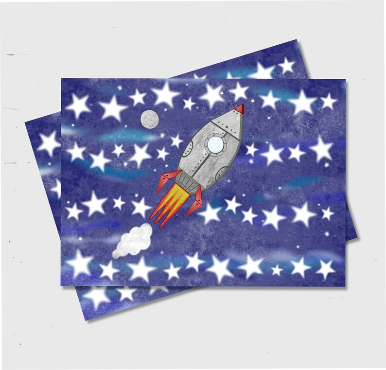 Reward Chart Space Rocket Star Chart Children's - Etsy