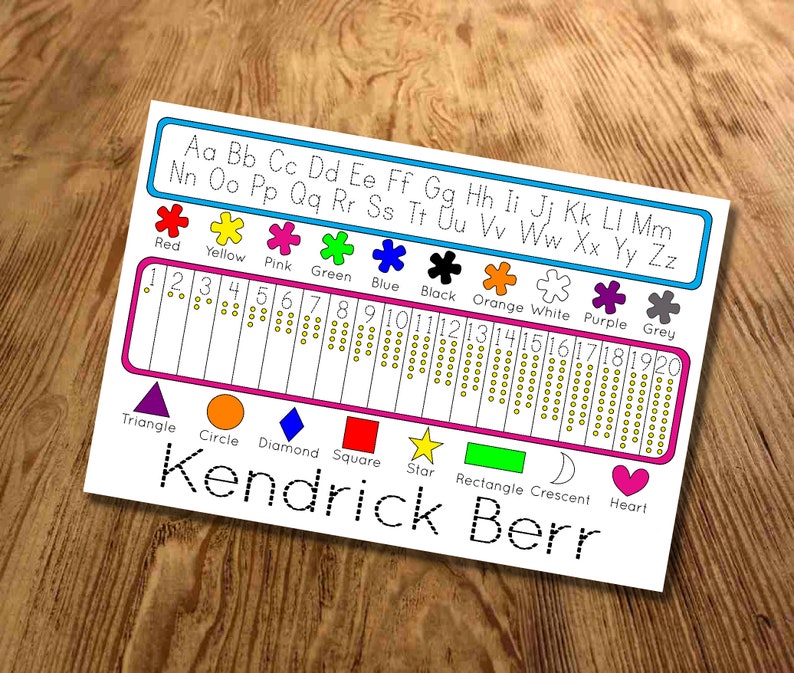 Kids Learning Mat Numbers and Letter Learning Car Journey - Etsy