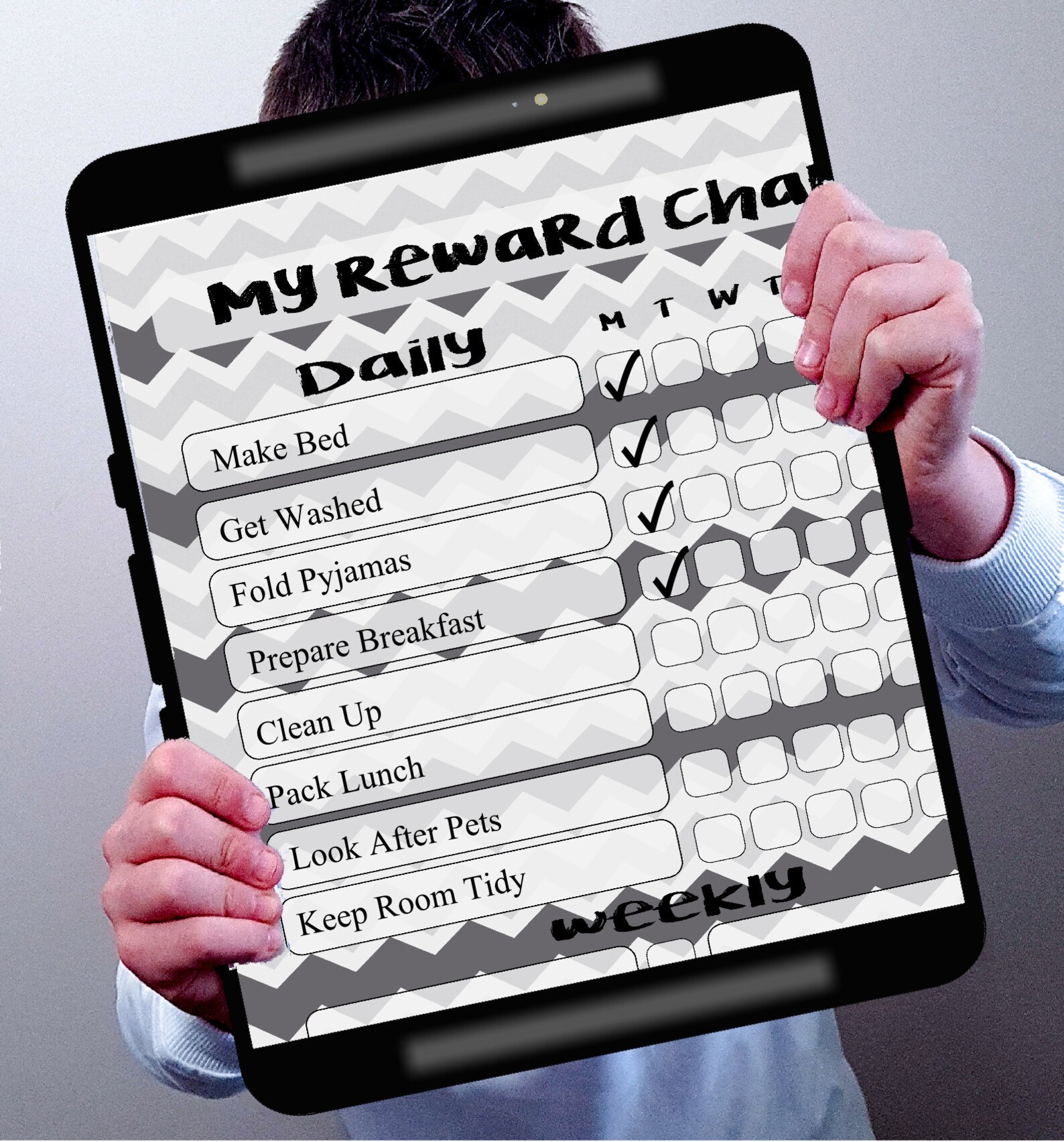 Reward Chart Editable Star Chart Children's Schedule - Etsy