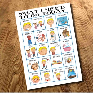 Boys, Routine Chart, Kids Daily Planner, Kids Routine Chart, Visual ...