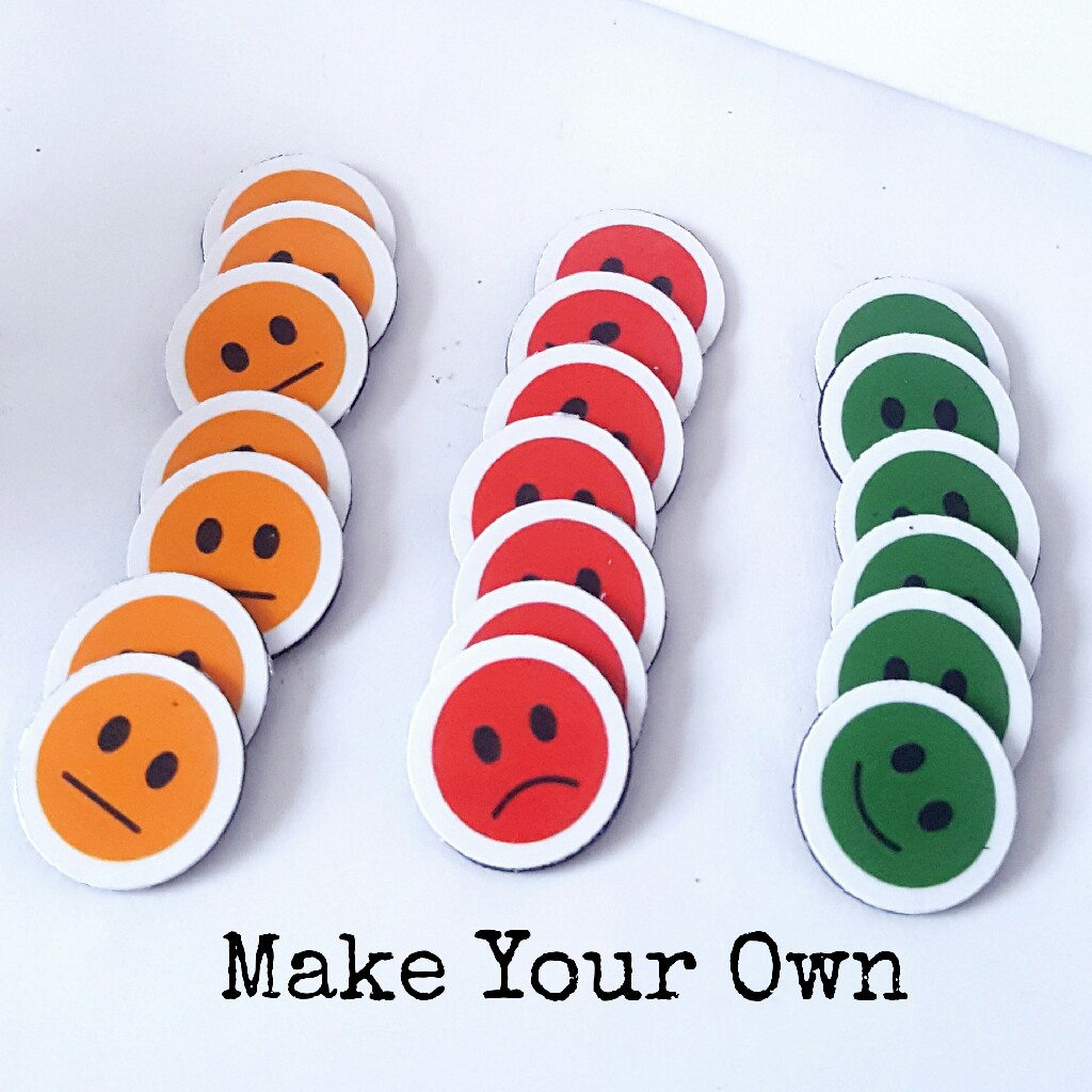 Behaviour Chart Green Happy Face Red Sad Face Print and Cut - Etsy