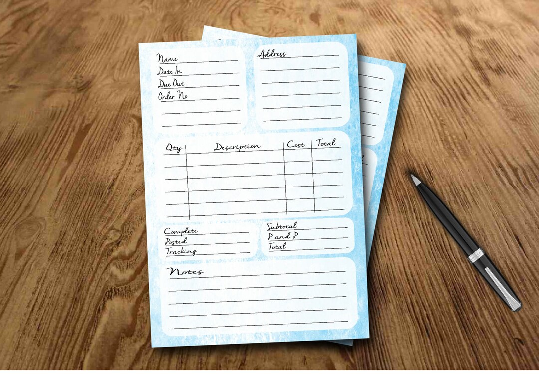 Order Book Template, Client Order, Download A4 (11.6 X 8.2 Inches ...