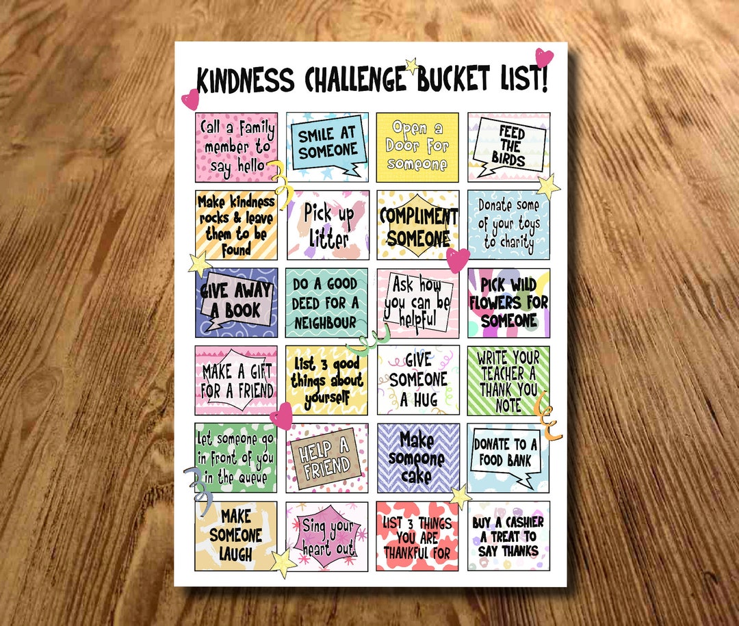 Kids Kindness Challenge, Kids Mindfulness, Children's Emotional ...