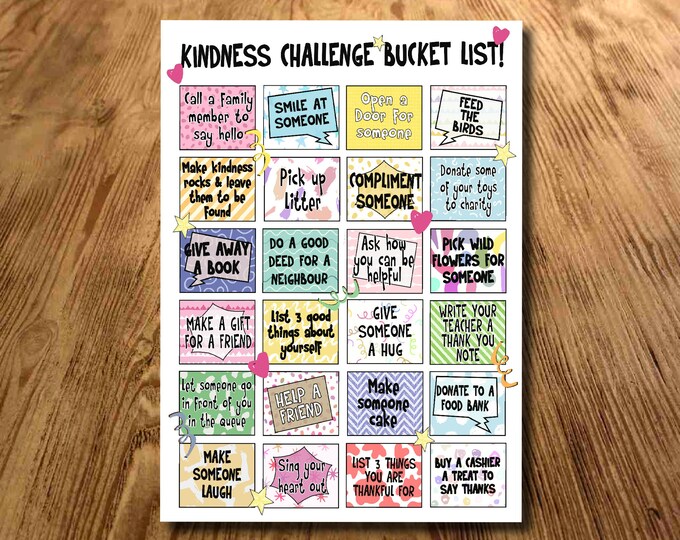 Kids Kindness Challenge, Kids Mindfulness, Children's Emotional ...