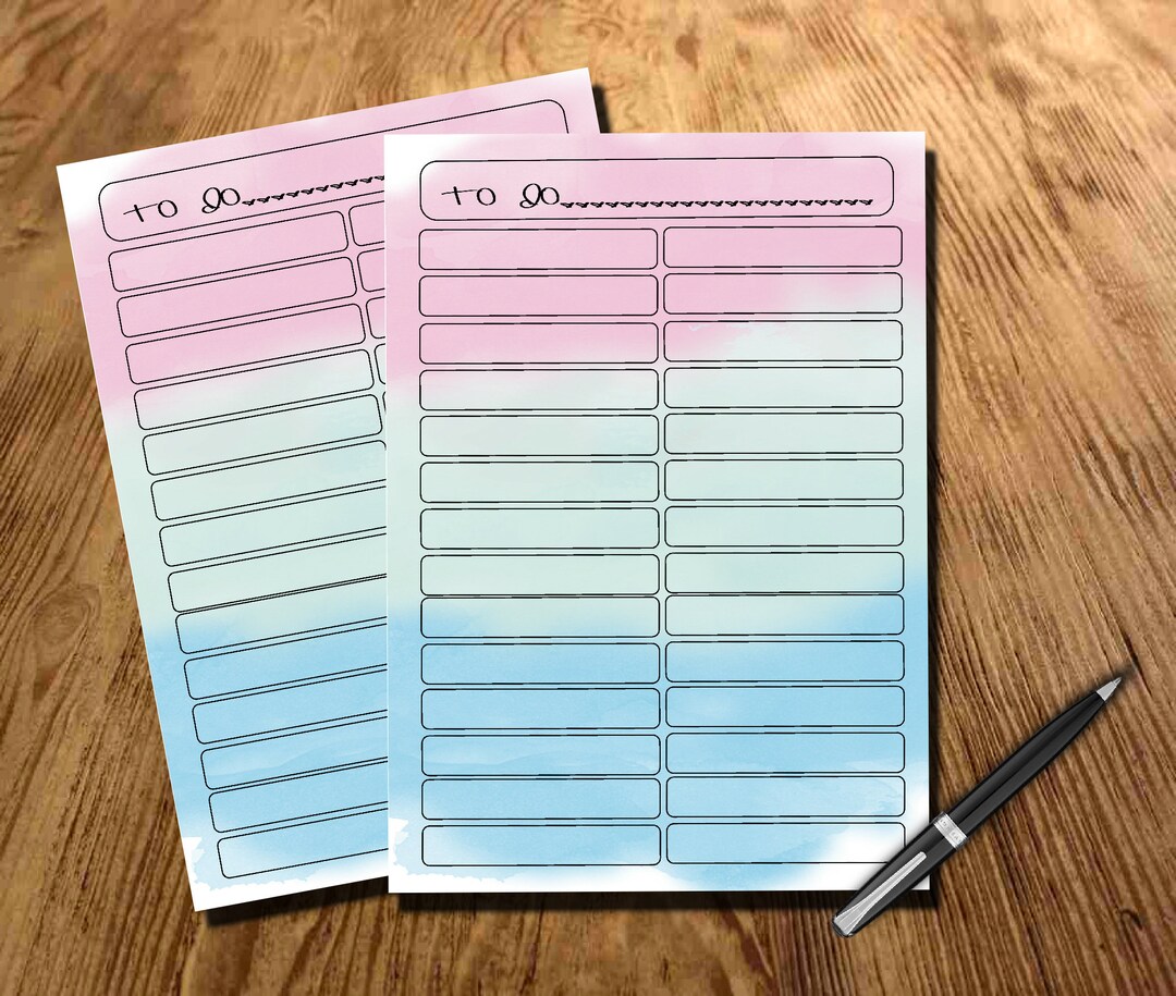 Daily Tasklist, to Do List, Reusable, Instant Download, Checklist ...