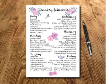 Cleaning Routine, Weekly Cleaning Checklist, Daily Chores, Family ...