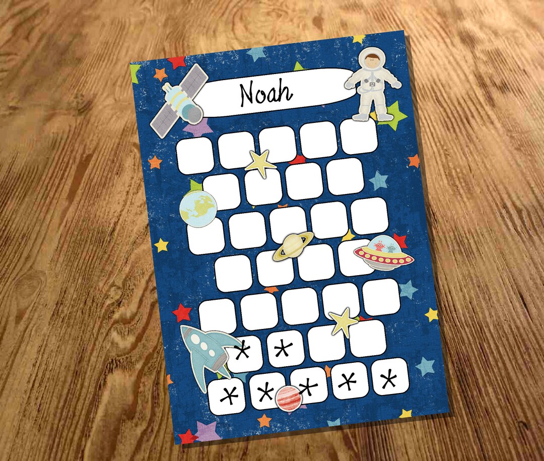 Children's Reward Chart, Kids Sticker Chart, Behaviour Chart, With ...