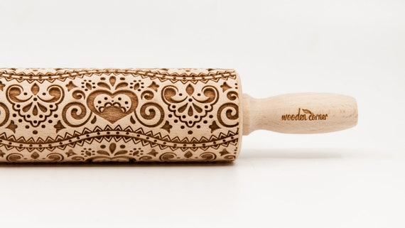 No. R103 BOHO-CHIC STYLE 3 rolling pin Embossed rolling | Etsy