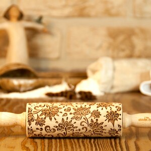 No. R030 BOHO-CHIC STYLE Pattern, Rolling Pin, Engraved Rolling ...
