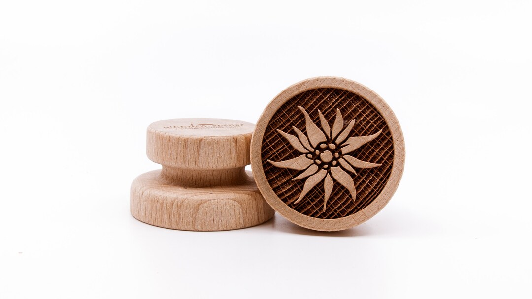 No. 223 ALPINE EDELWEISS 2, Wooden Stamp Deeply Engraved Edelweiss ...