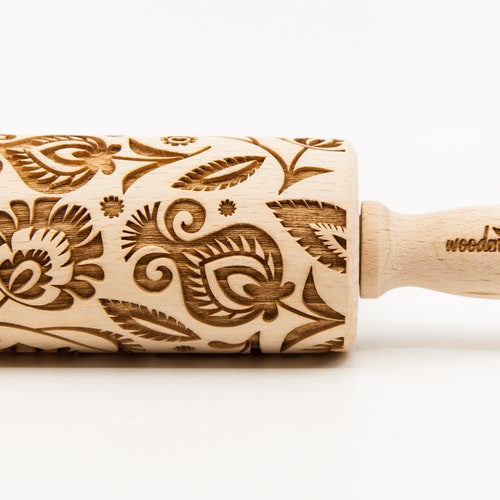 No. R219 POLISH FOLK FLOWERS 3 Pattern Rolling Pin Engraved - Etsy