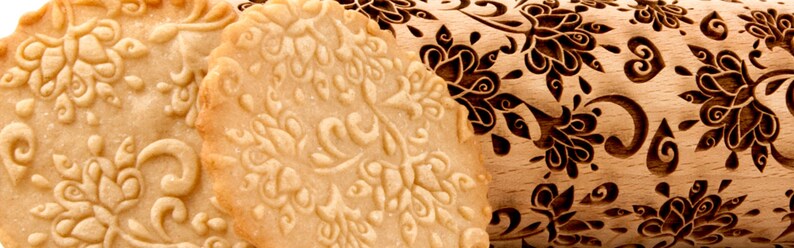 No. R030 BOHO-CHIC STYLE Pattern Rolling Pin Engraved | Etsy