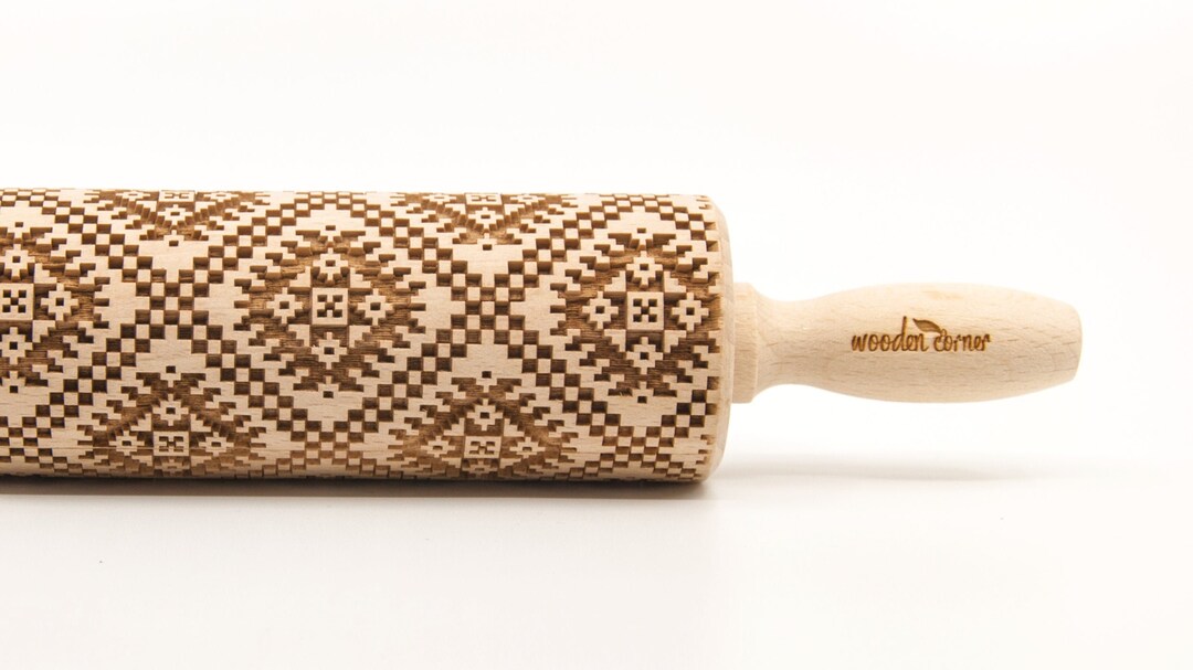 No. R273 NORWEGIAN PATTERN 5 - Embossing Rolling Pin, Engraved Rolling ...