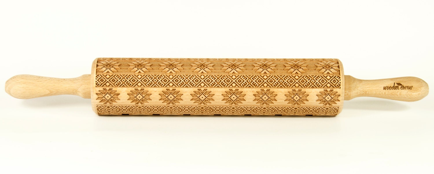 No. R046 NORWEGIAN PATTERN - Embossing Rolling pin, engraved rolling pin