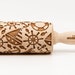 No. R258 ART SQUARES 2 Rolling Pin, Embossed Rolling Pin, Wooden Roller ...