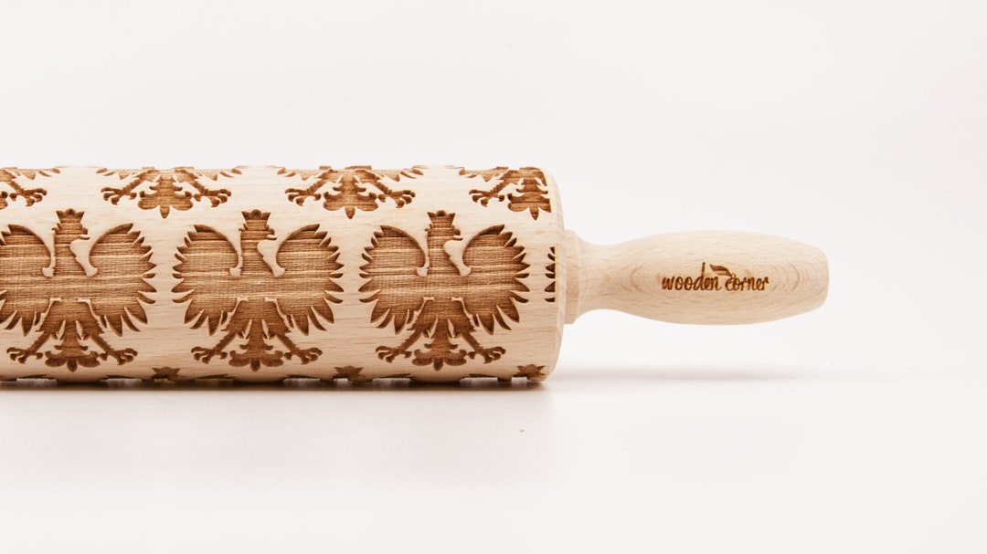 No. R178 Polski Orzeł Polish Eagle, Embossing Rolling Pin, Engraved ...