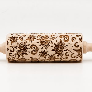 No. R030 BOHO-CHIC STYLE Pattern, Rolling Pin, Engraved Rolling ...