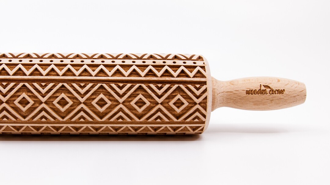 No. R068 Indian Rolling Pin Engraved Rolling Pin Embossed Rolling Pin ...