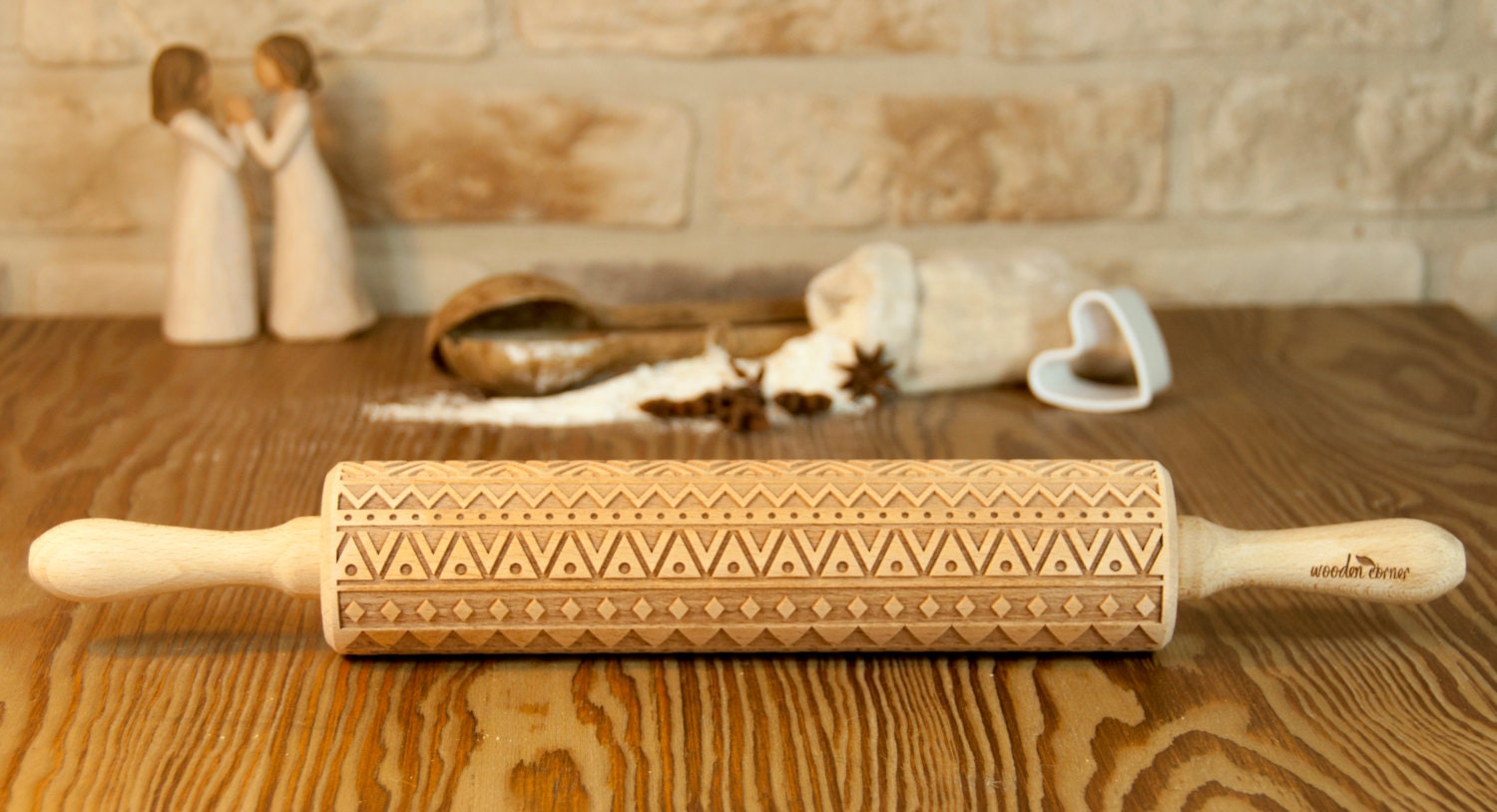 No. R068 Indian Rolling Pin Engraved Rolling Pin Embossed Rolling Pin ...