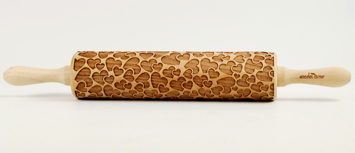 Cute Hearts - embossing roller baking