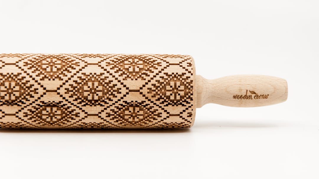 No. R047 NORWEGIAN PATTERN 2 - Rolling Pin Engraved Rolling Pin Gift ...