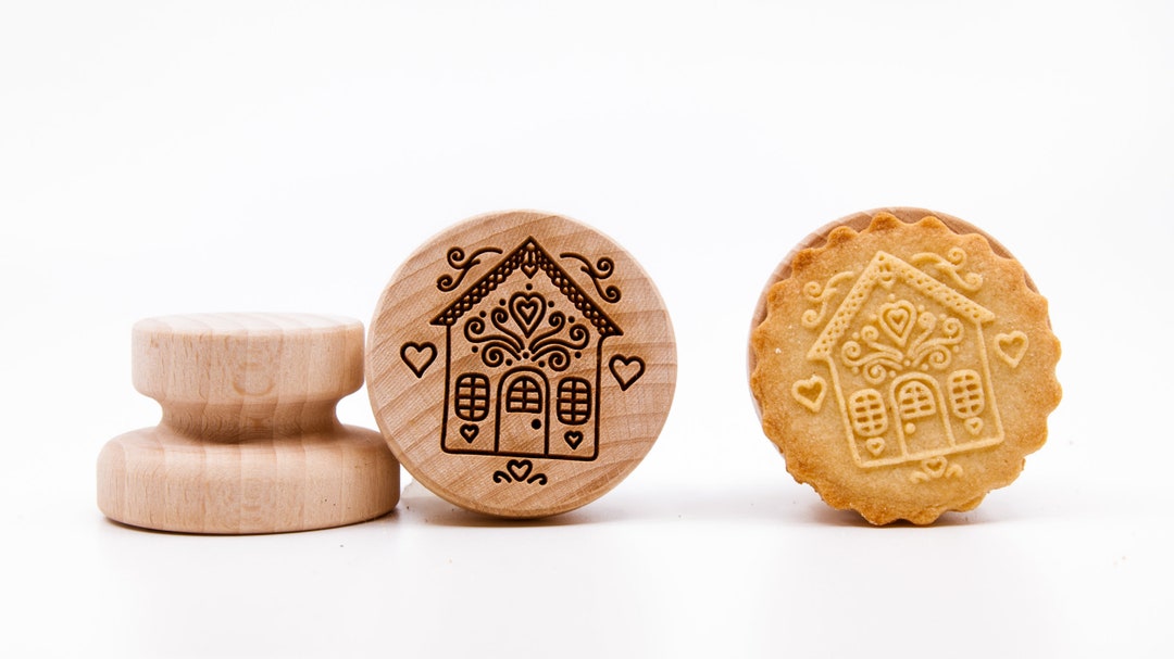 No. 024 GINGERBREAD HOUSE 2, Wooden Stamp Deeply Engraved "fairy-tale ...