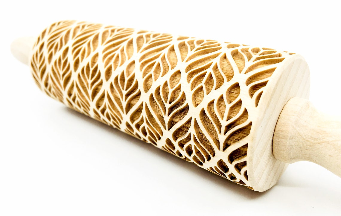 No. R251 Art Deco Rolling Pin Embossed Rolling Pin Wooden - Etsy