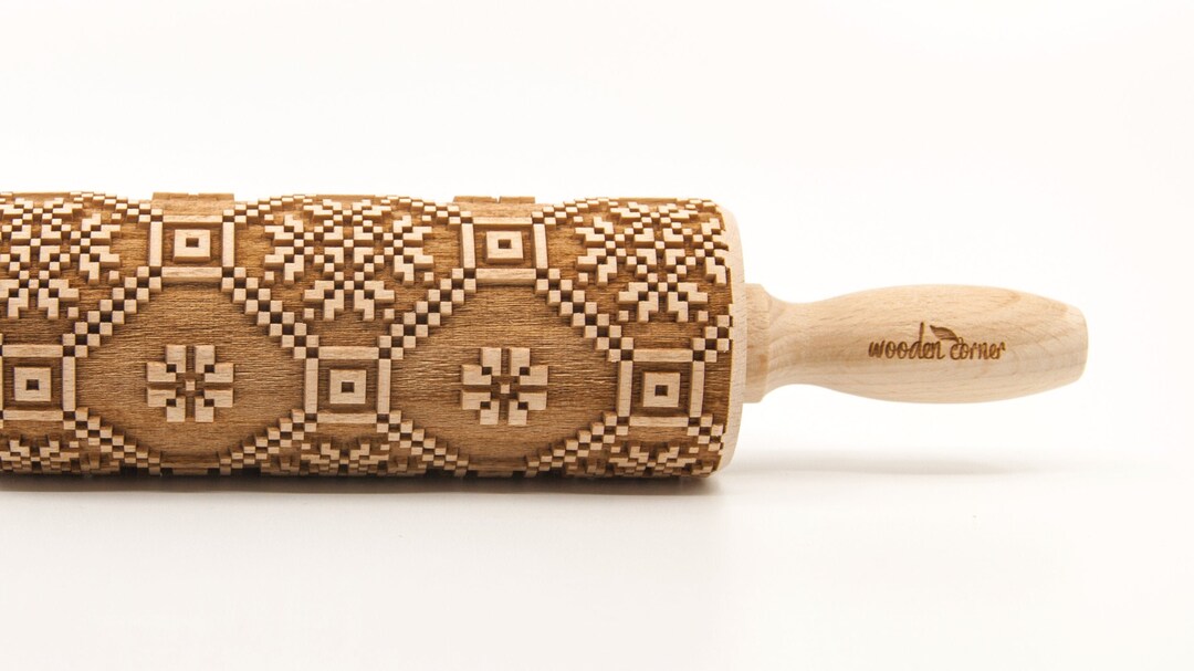 No. R272 NORWEGIAN PATTERN 4 - Embossing Rolling Pin, Engraved Rolling ...