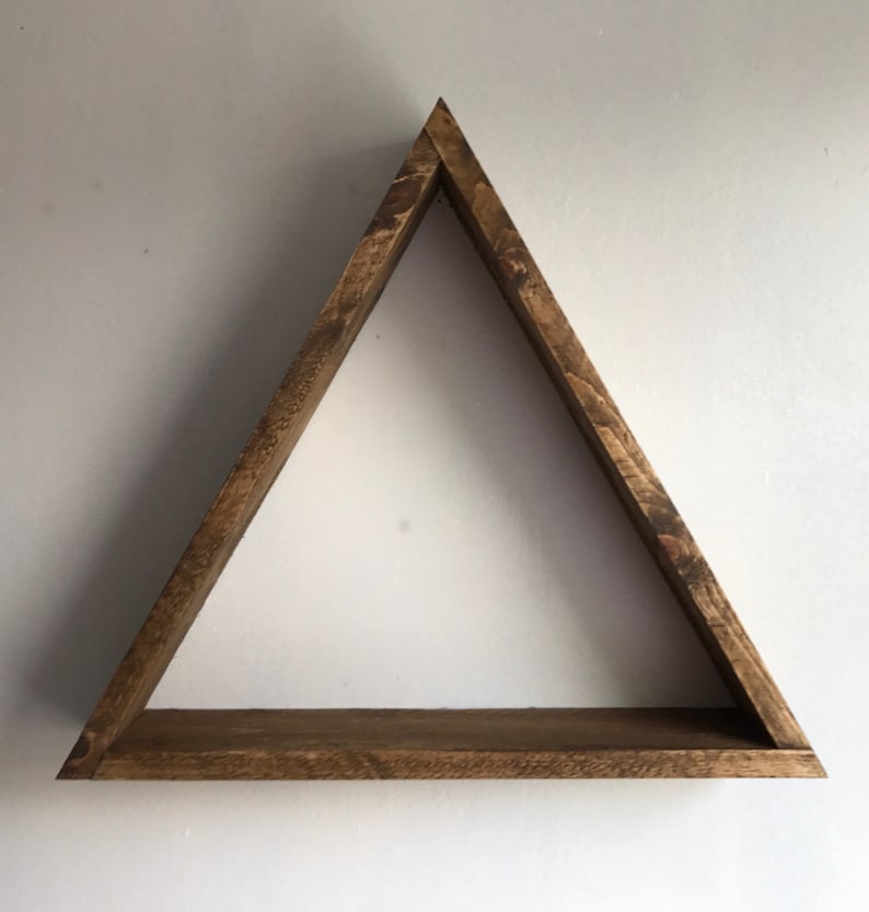 Triangle Shelf Large Triangle Shelf Geometric Shelf Wood - Etsy
