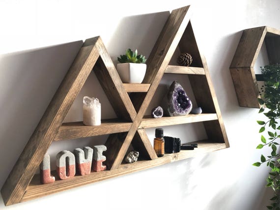 Mountain Shelf Crystal Shelf Pyramid Shelf Crystal Altar | Etsy UK