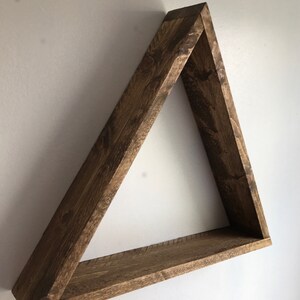 Triangle Shelf, Large Triangle Shelf, Geometric Shelf, Wood Wall Shelf ...