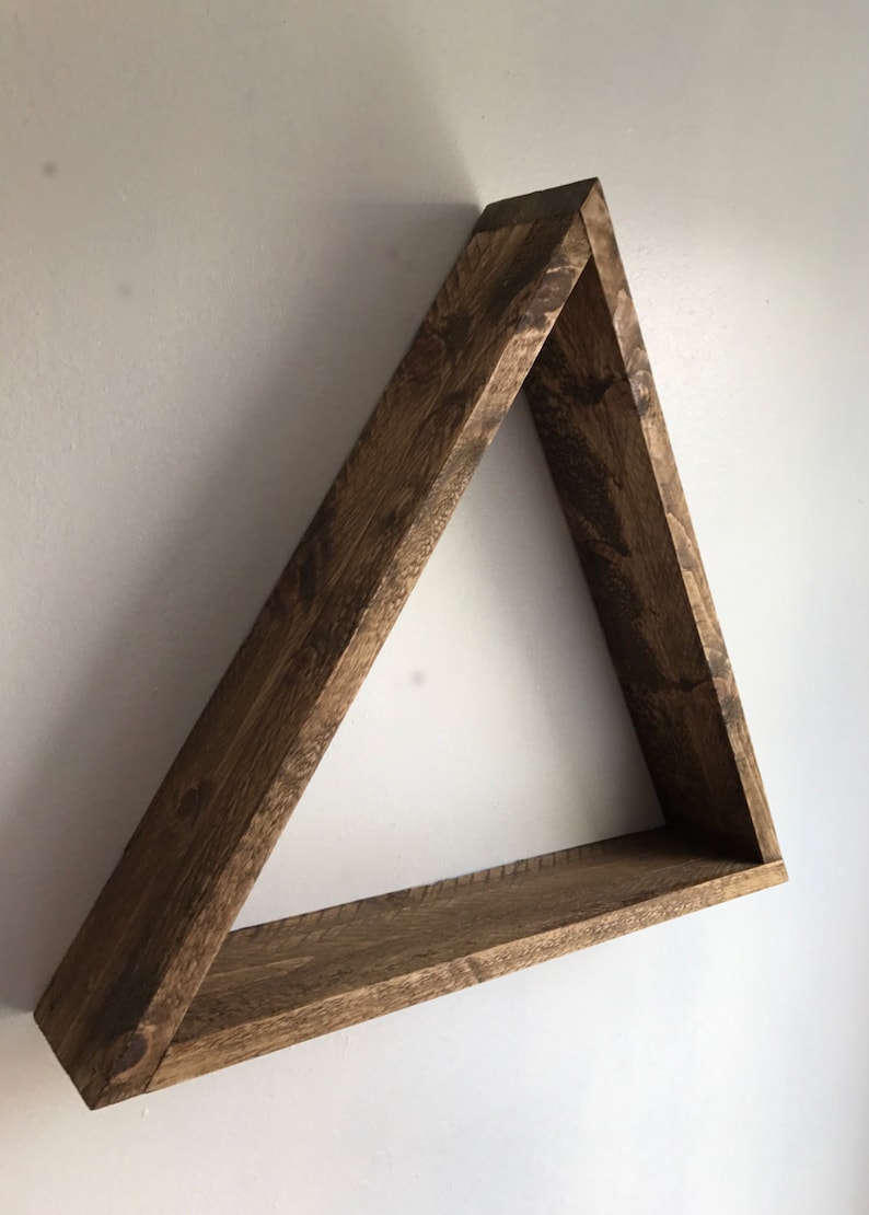 Triangle Shelf Large Triangle Shelf Geometric Shelf Wood - Etsy